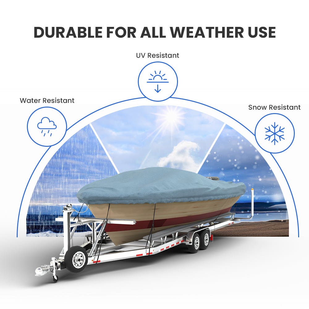 V Hull Runabout Boat Cover with 10 Years of Warranty | Covers & All CA
