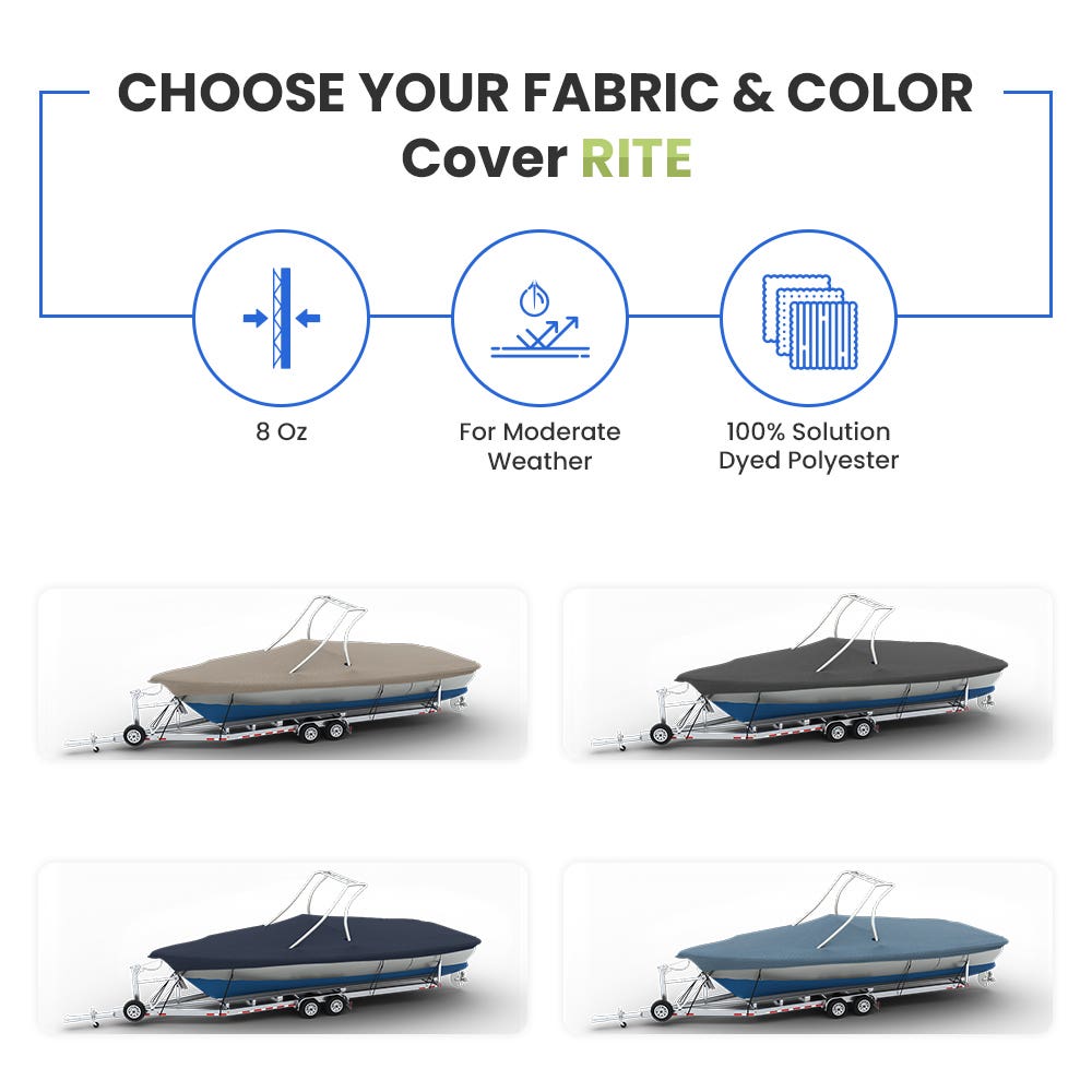 V Hull Runabout Boat Cover with 10 Years of Warranty | Covers & All CA