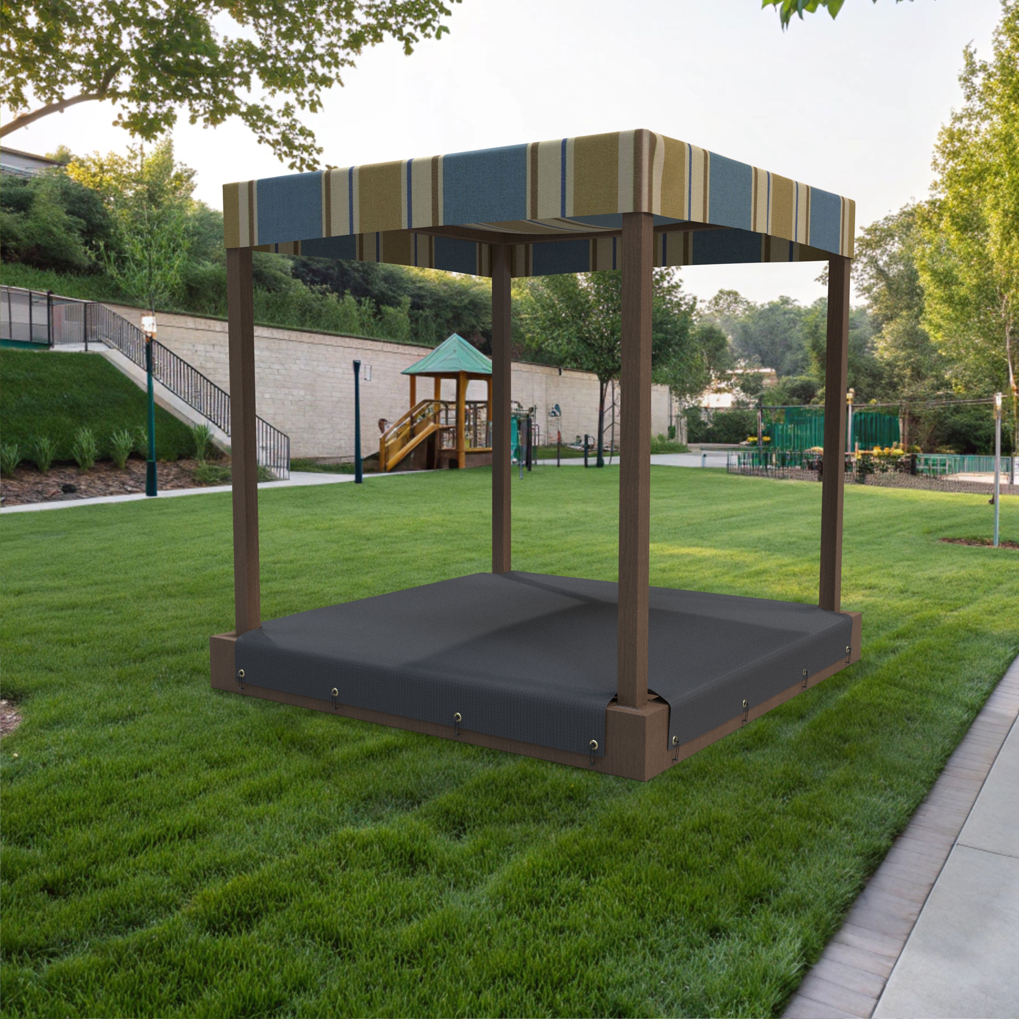 Buy Heavy Duty Custom 4 Pole Sandbox Covers | Covers & All CA