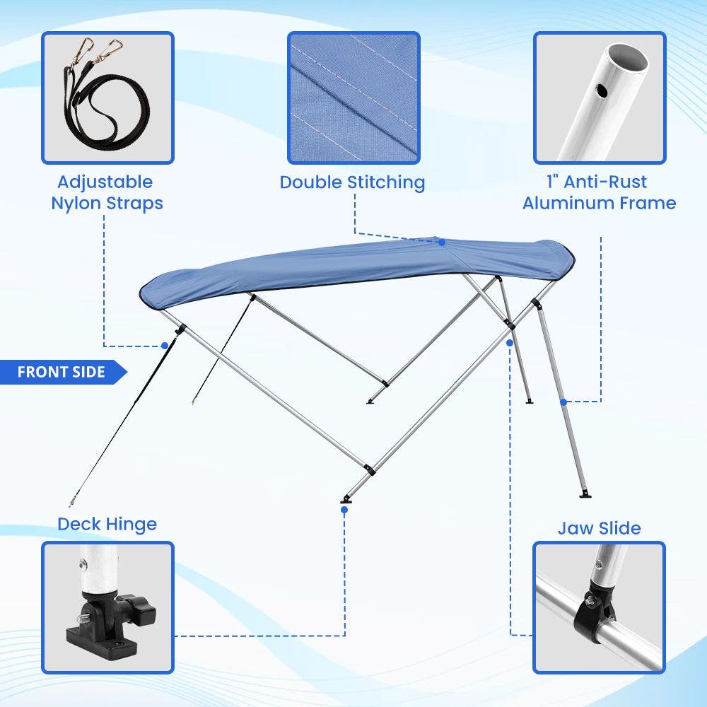 Buy 3 Bow Bimini Top for Boat & Get 20% OFF | Covers & All Canada
