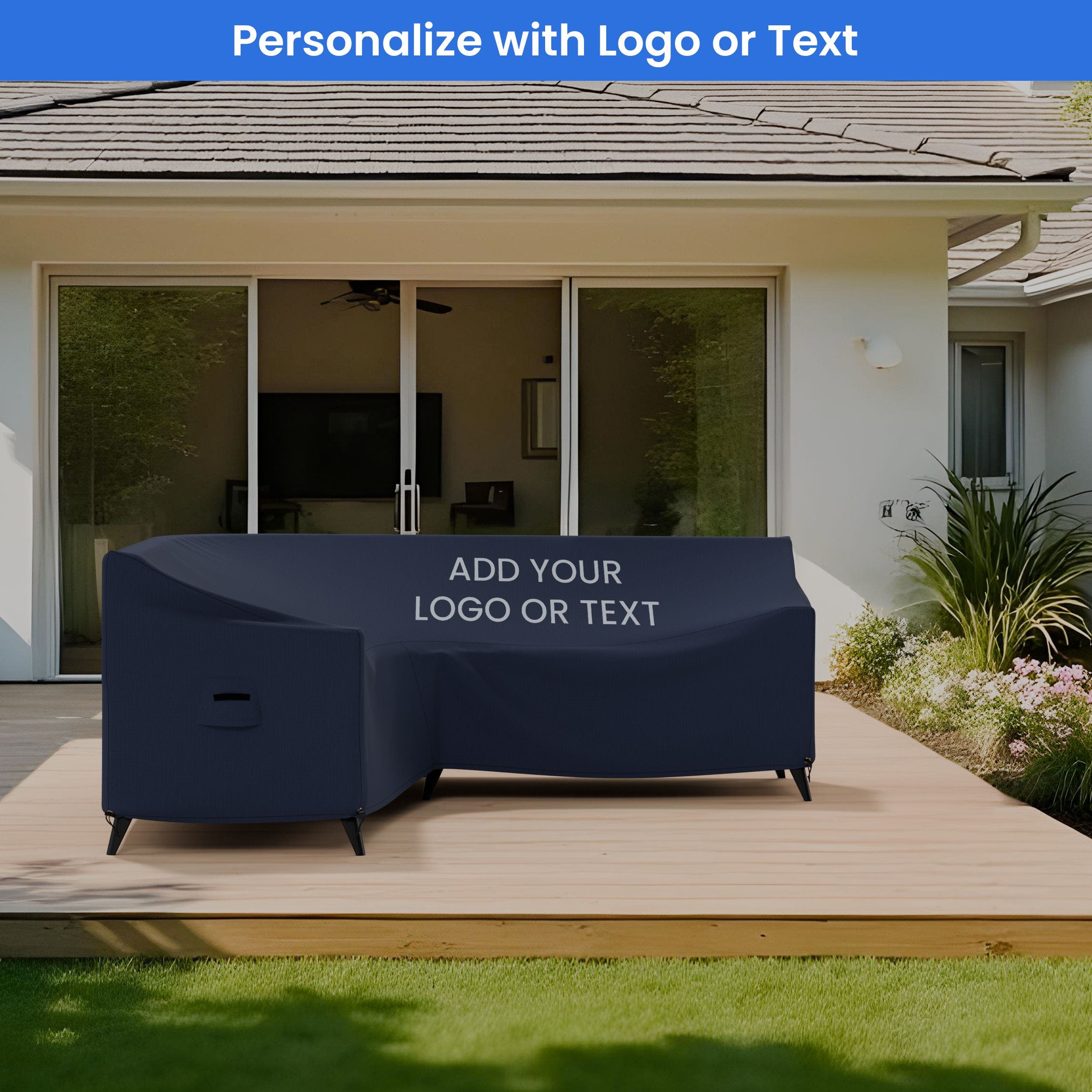 Buy L Shape Curved Sofa Cover with Customization | Covers & All CA