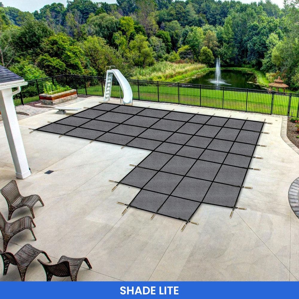 Center Steps L Shape Pool Cover | Covers & All Canada