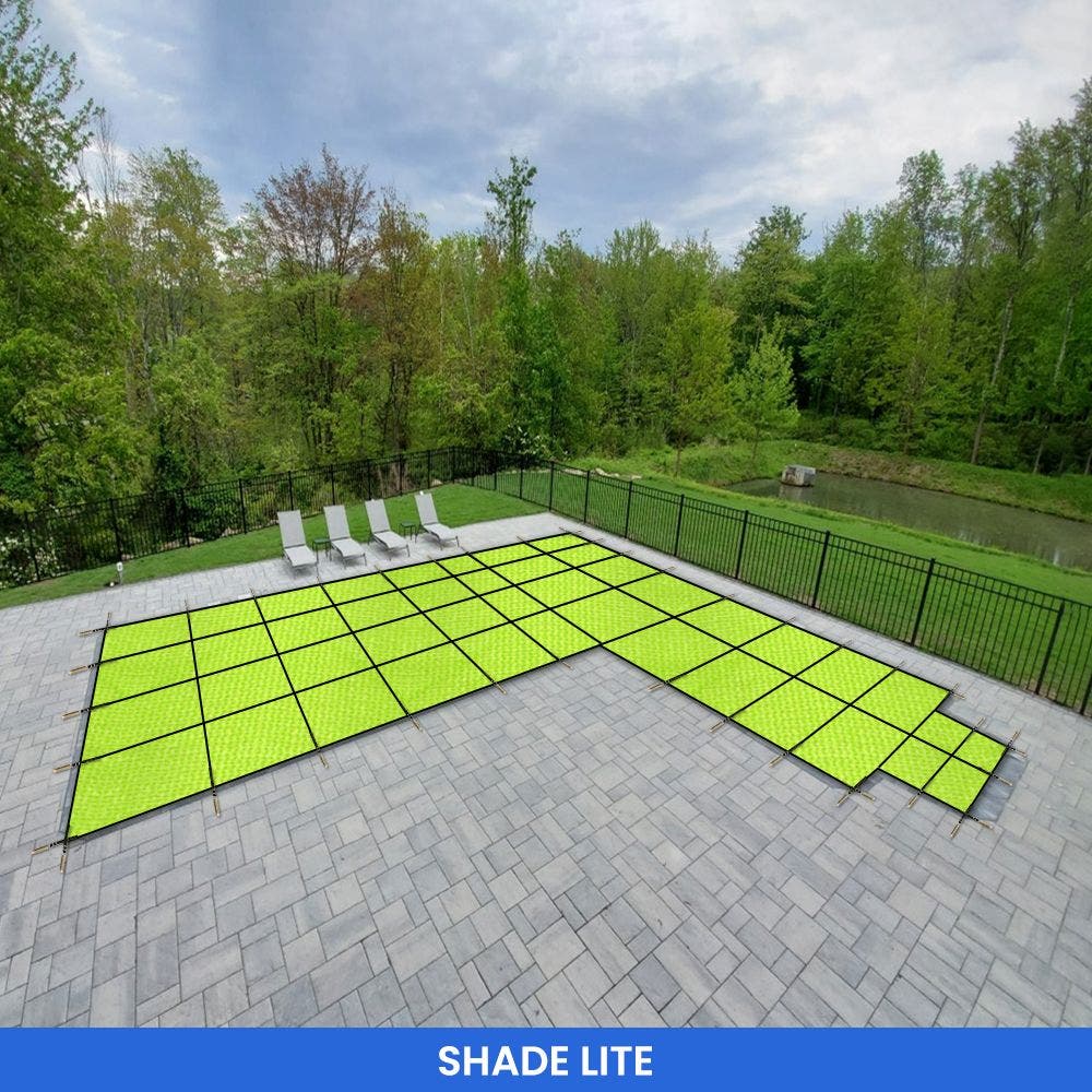 Center Steps L Shape Pool Cover | Covers & All Canada