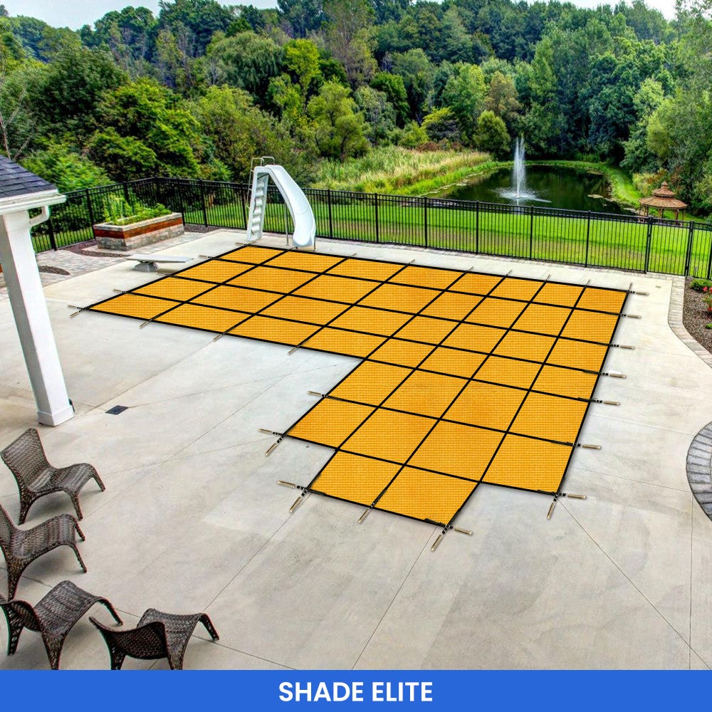 Center Steps L Shape Pool Cover | Covers & All Canada