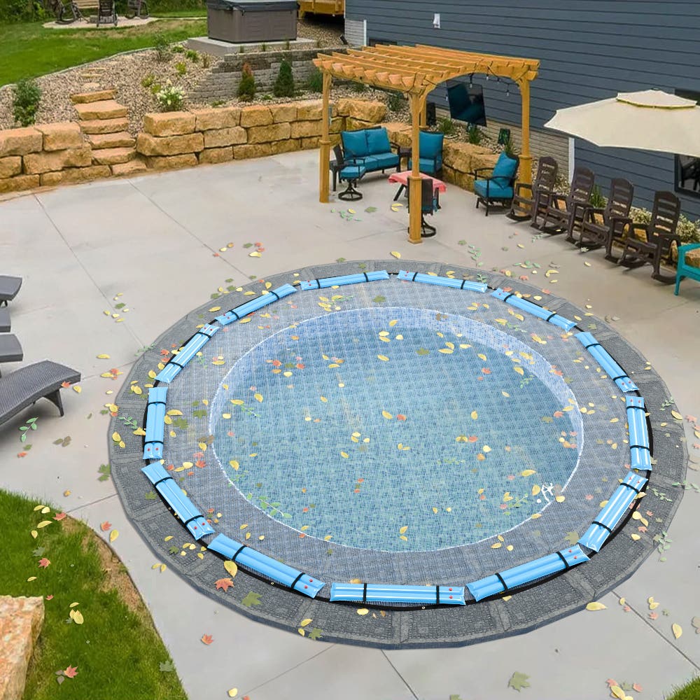 Round Leaf Net Pool Covers for Inground Pools | Covers & All Canada